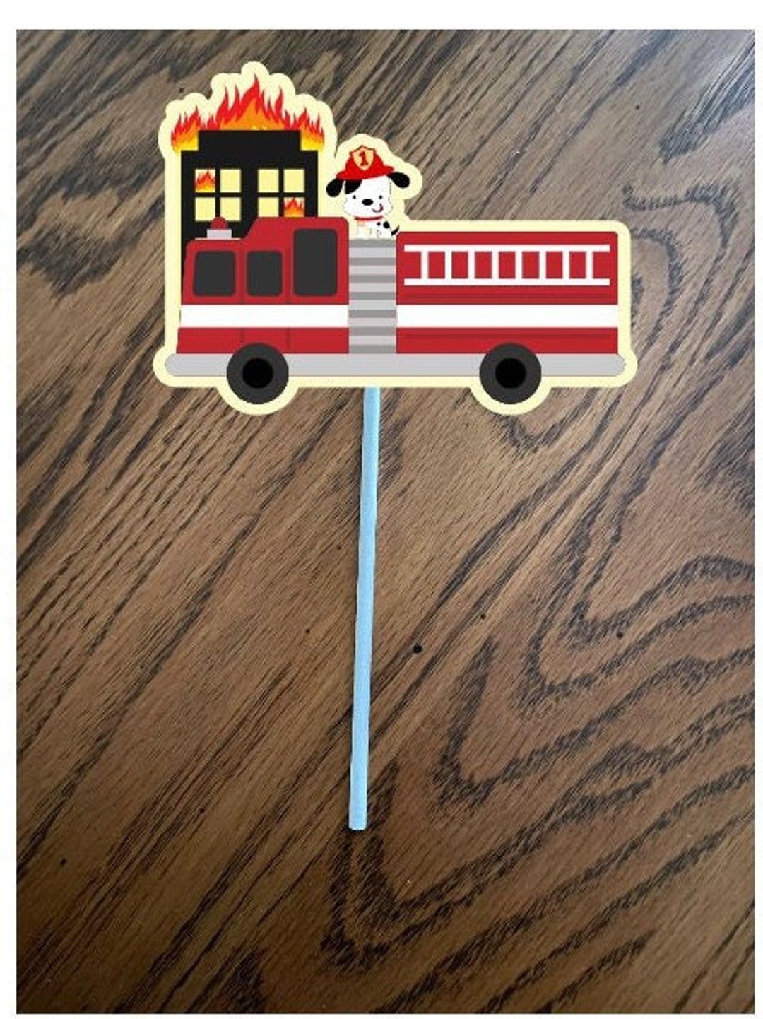 Fire Truck Cake Topper, Fire Truck Themed Birthday, Fire Truck ...