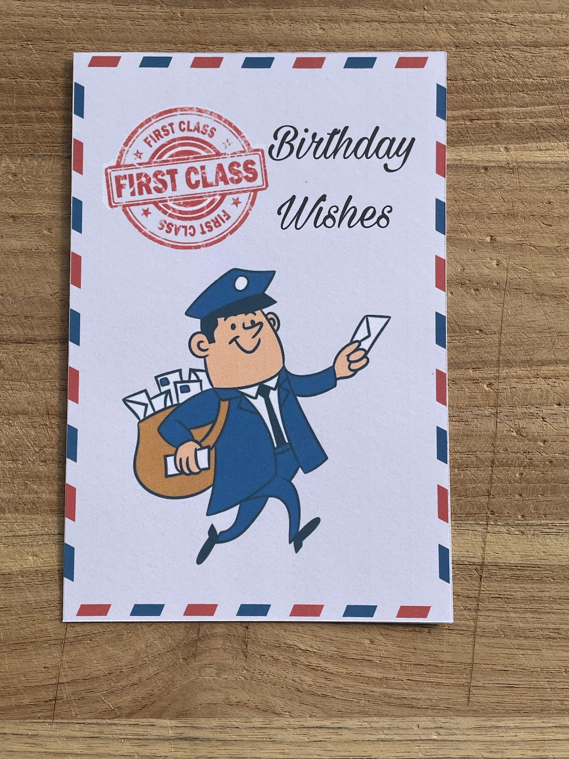 Mailman Birthday Card,postman Birthday Card,first Class Birthday Card ...