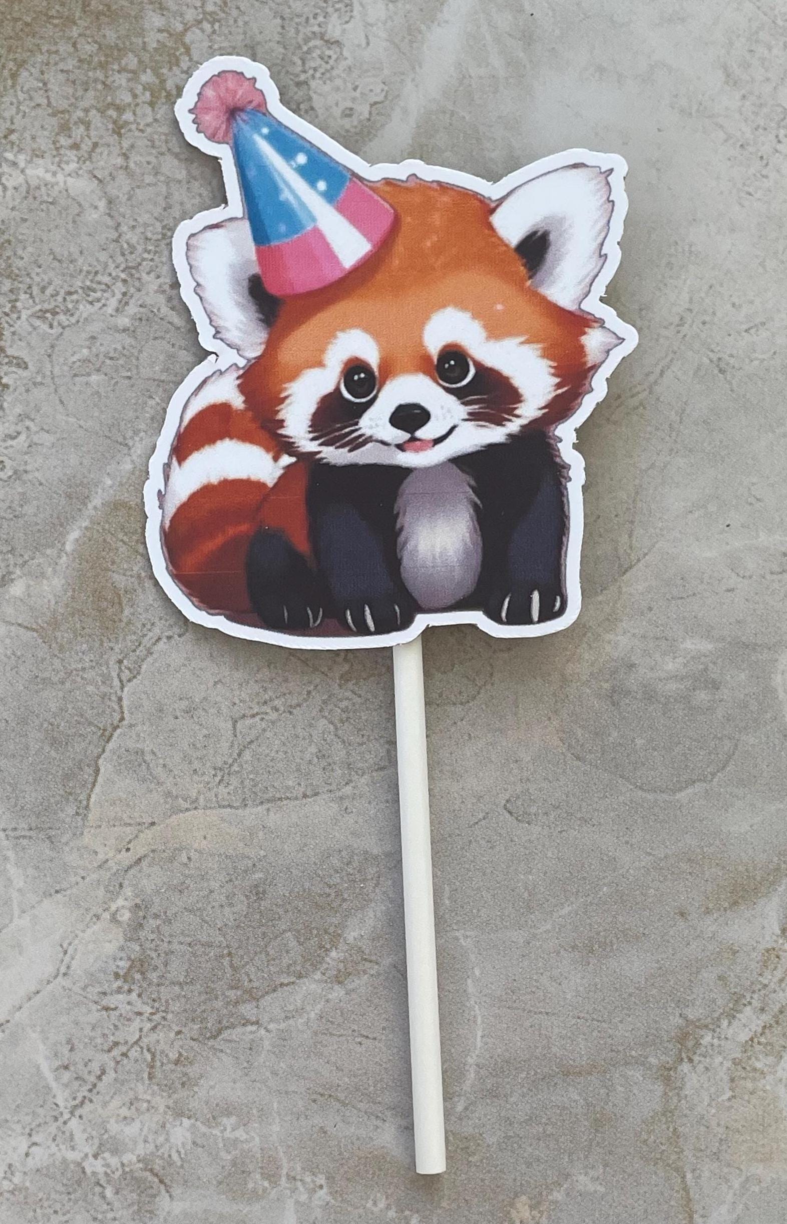 Red Panda Cupcake Toppers for Birthday Party,panda Themed Party ...