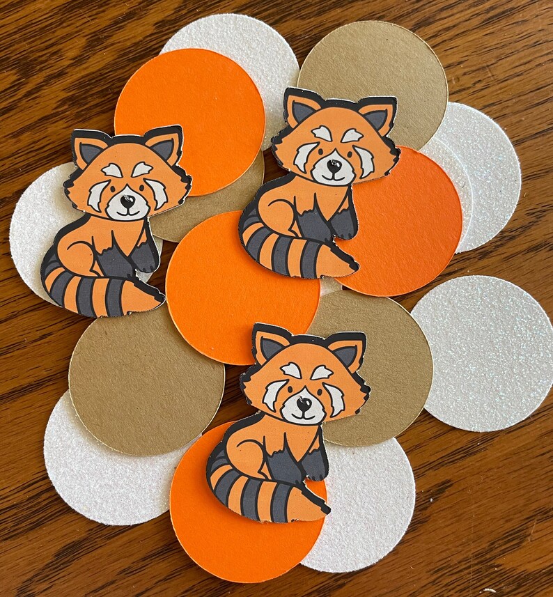 Red Panda Confetti, Red Panda Party Decor, Red Panda Table Decor, - Etsy