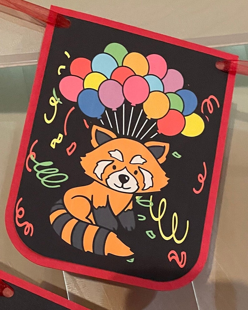 Red Panda Birthday Banner Red Panda Party Banner Red Panda - Etsy