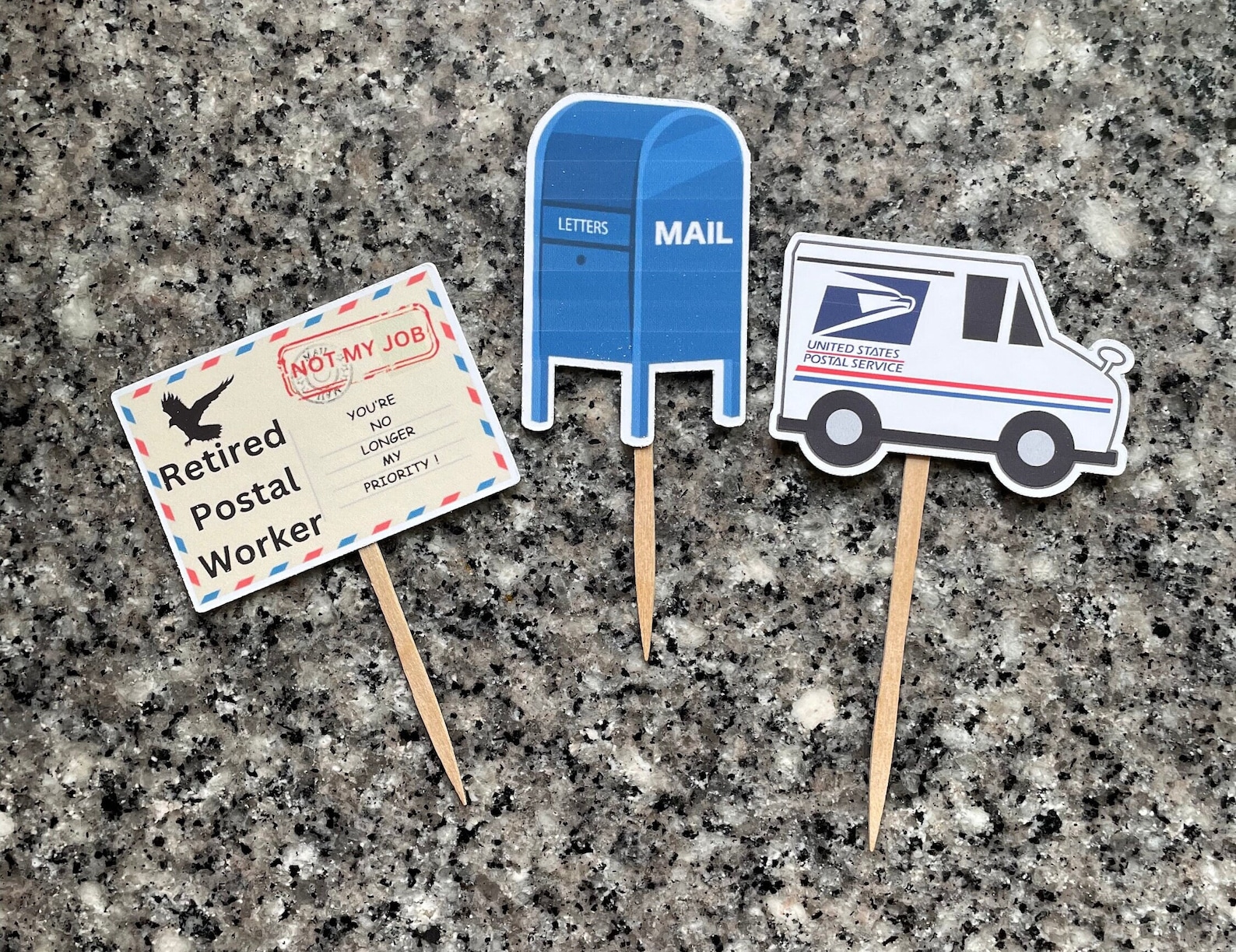Postal Worker Retirement Cupcake Toppers,mail Carrier Retirement Party ...