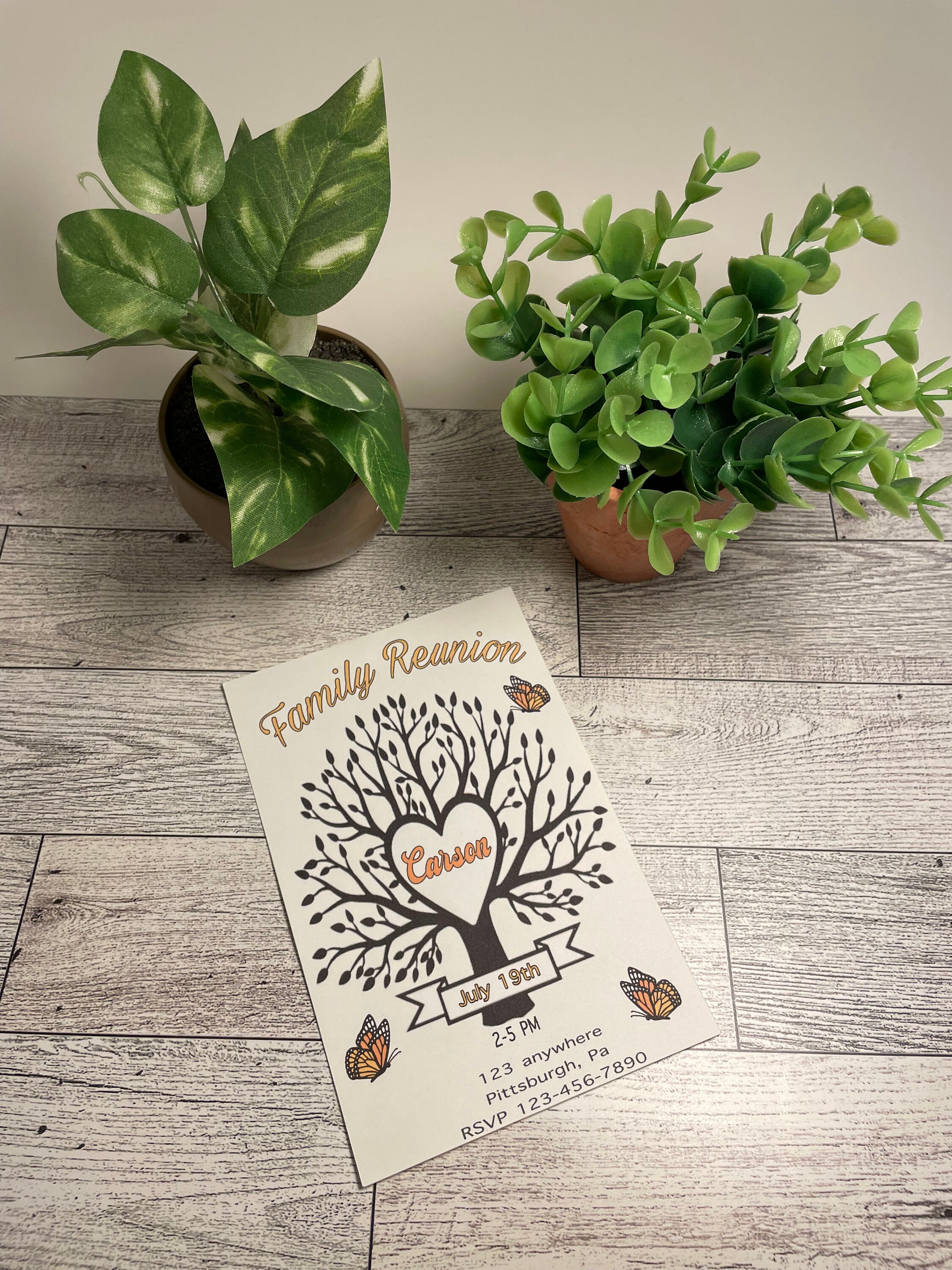 Personalized Family Reunion Invitation Cards Pack,custom Family Reunion ...