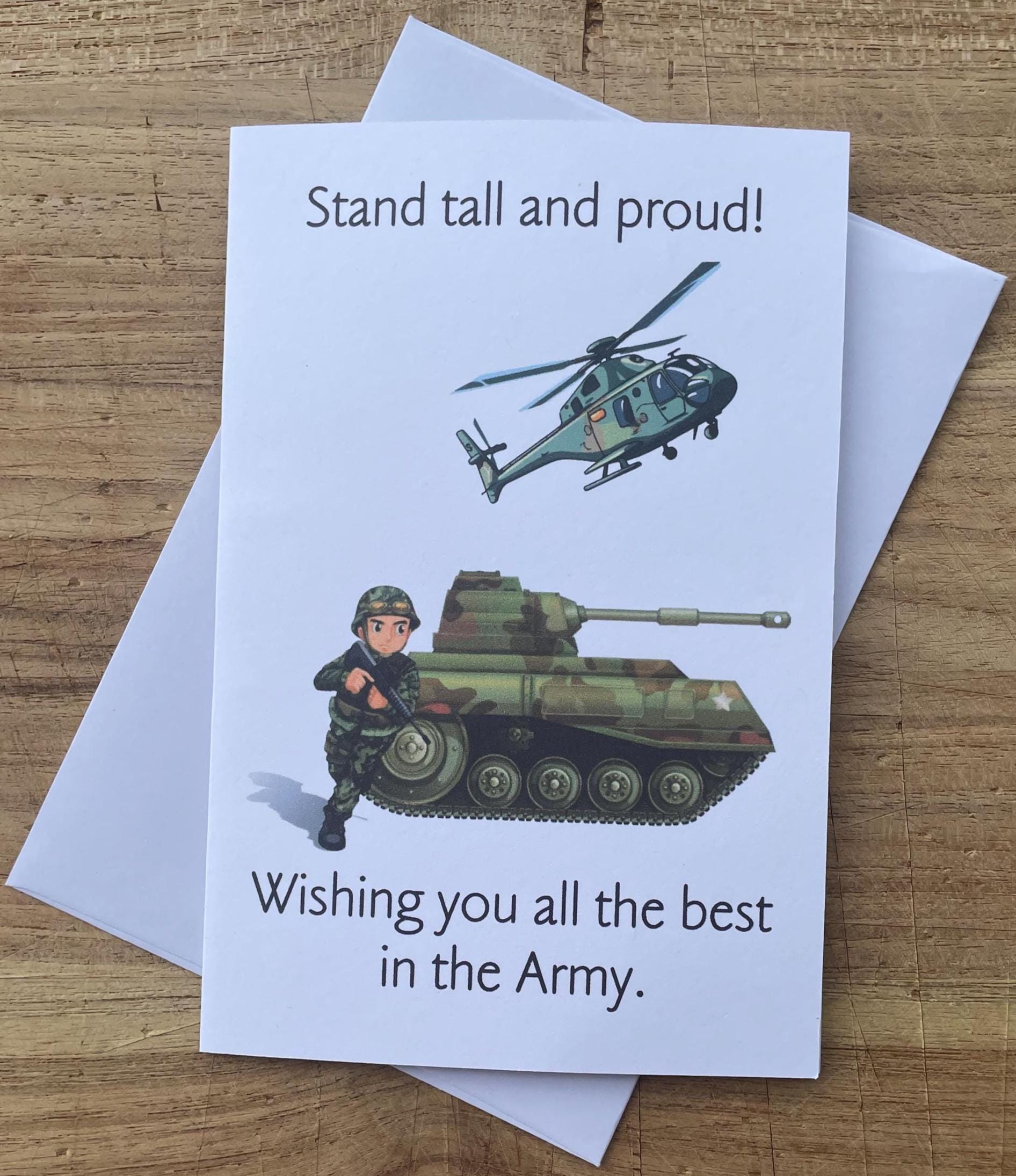 Army Recruitment Card,congratulations on Joining the Army Card,army ...