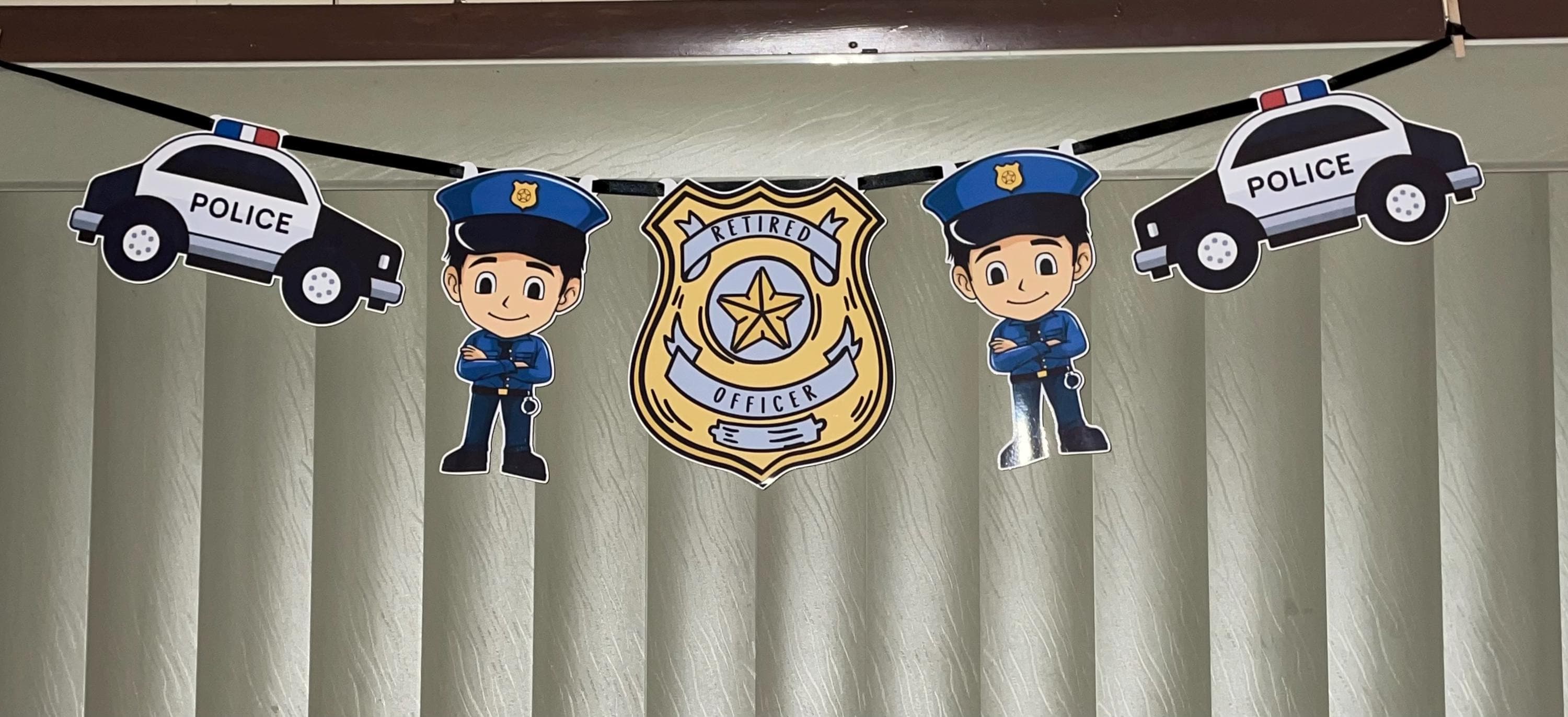 Police Retirement Banner,police Officer Birthday Banner,custom Police ...