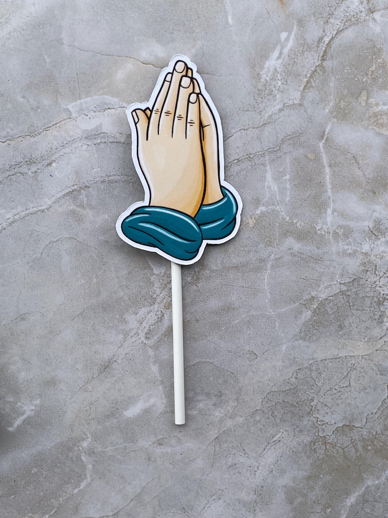Praying Hands Cupcake Decorations,christian Cake Toppers,holy Bible ...