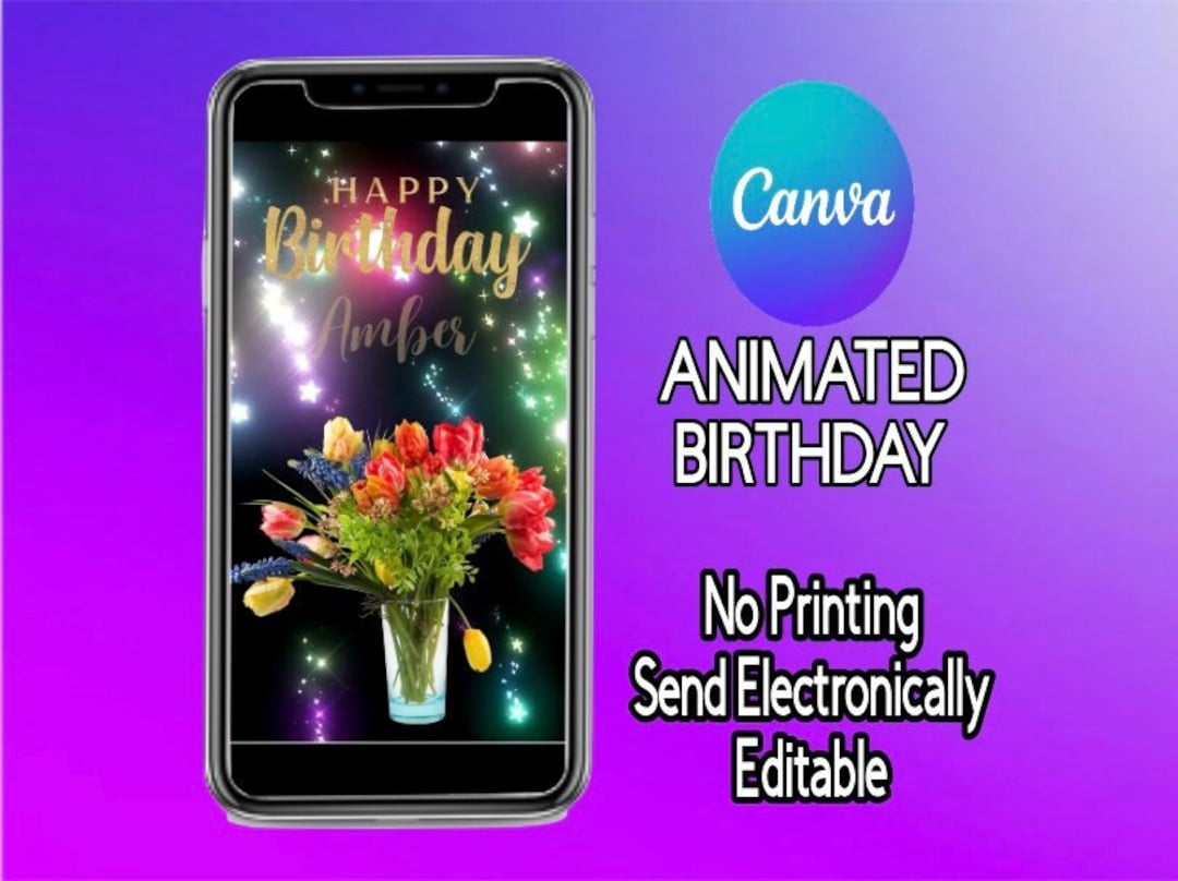 Happy Birthday Video Card, Animated Birthday Card, Birthday E-card ...