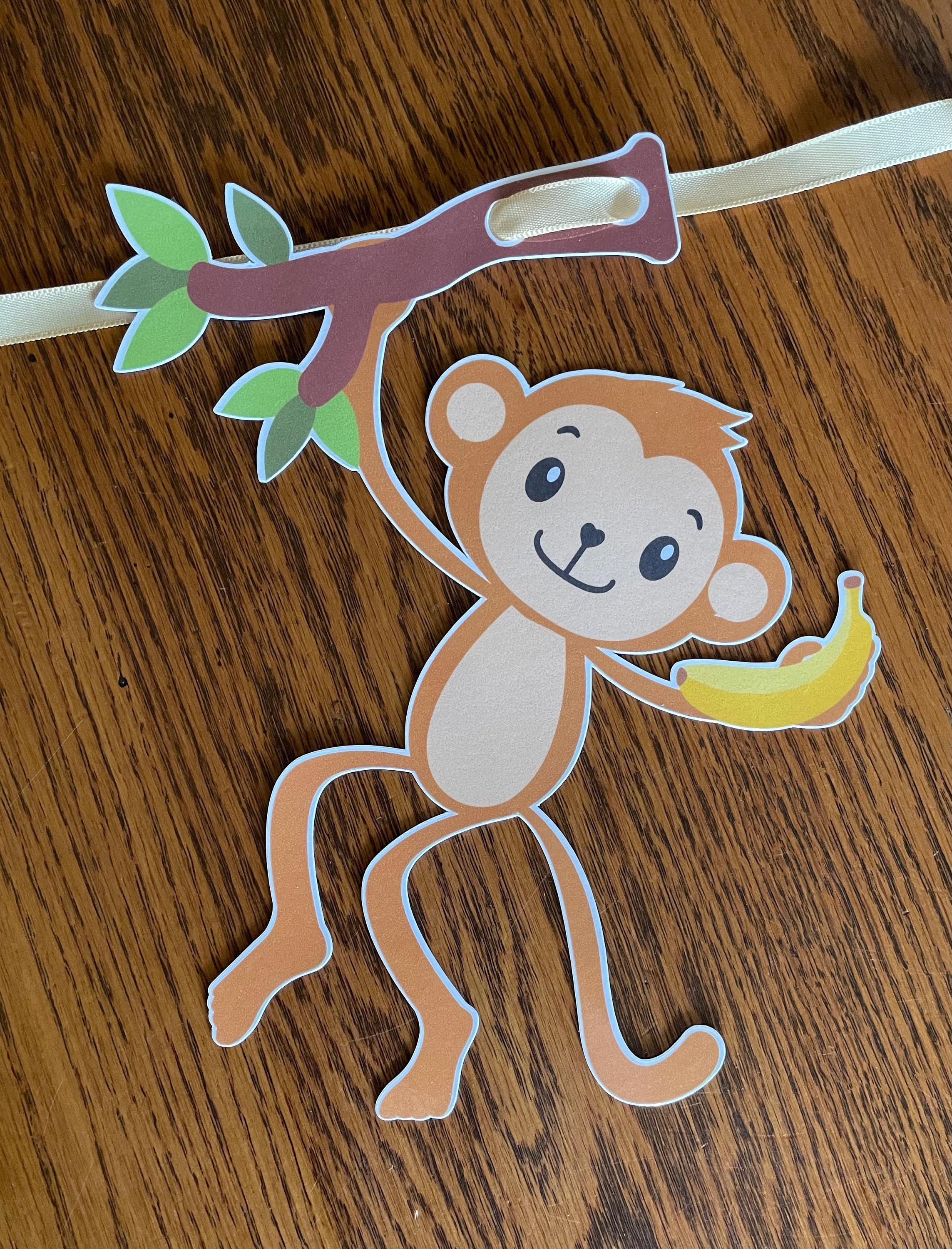 Personalized Monkey Banner,monkey Birthday Decorations,monkey Banner ...