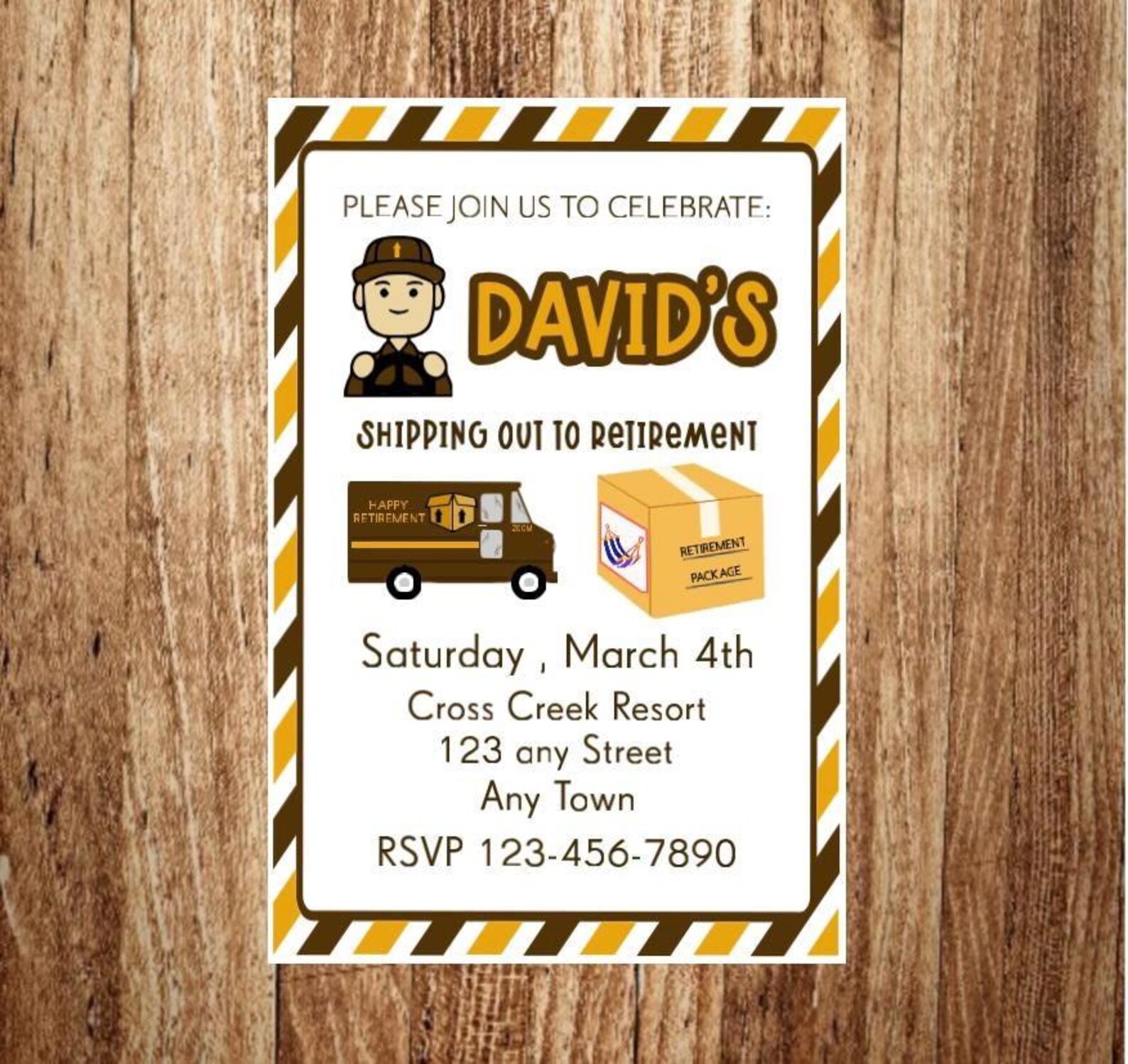 Delivery Driver Retirement Invitation Cards,retirement Party Invites ...