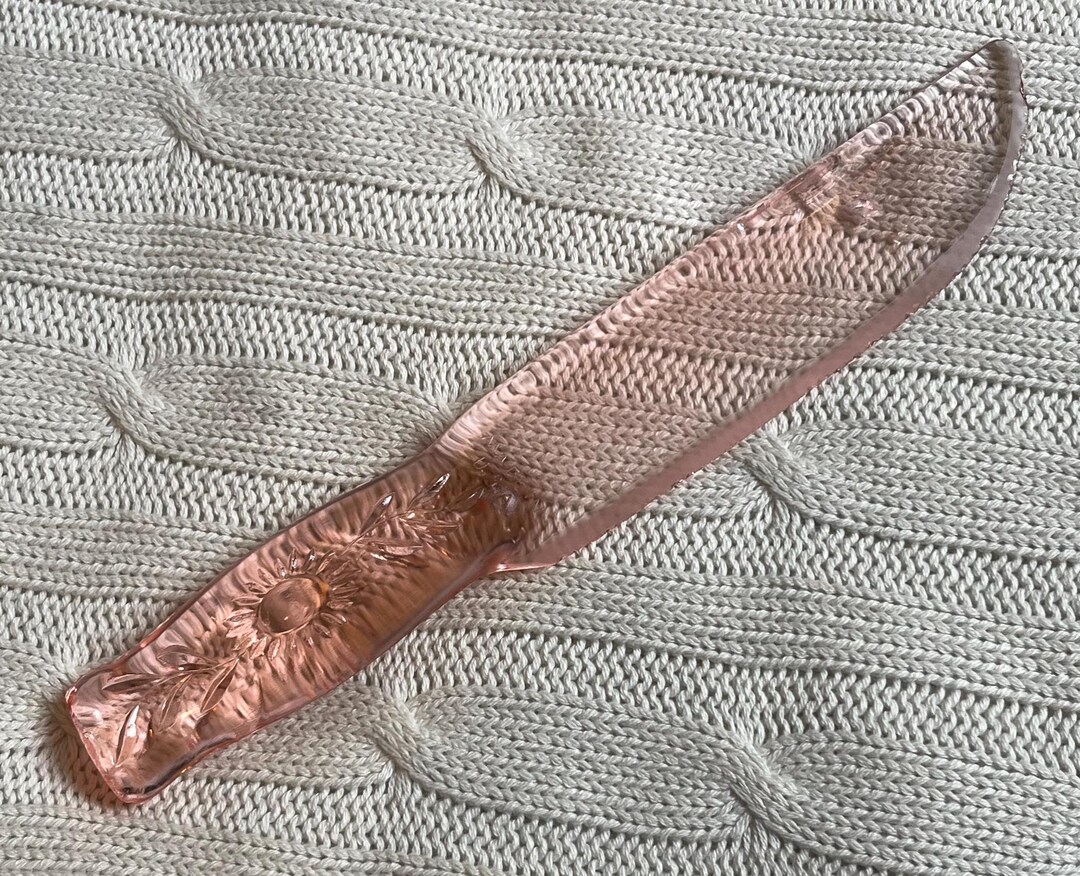 Vintage Dur-x Glass Knife, Pink - Etsy
