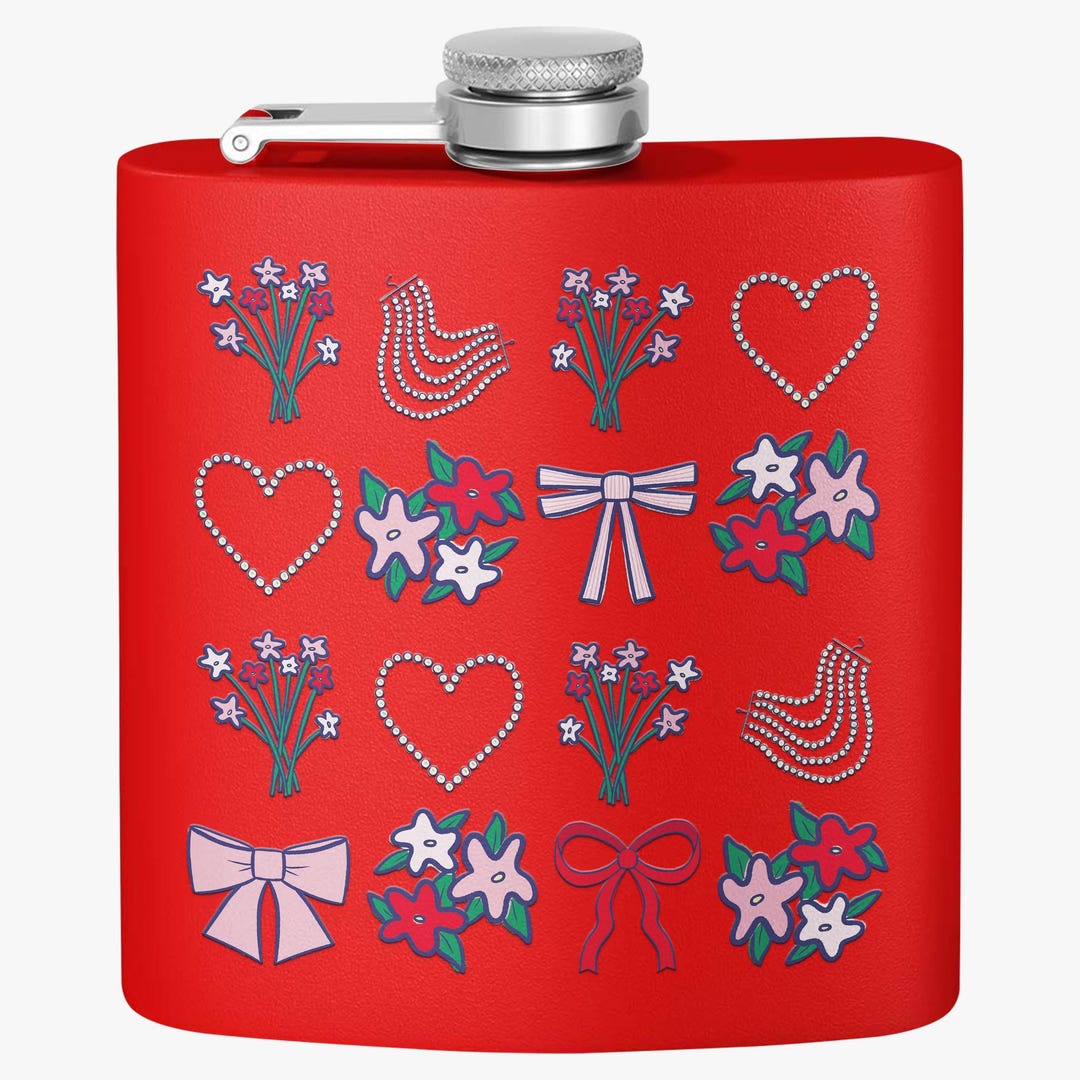 Coquette Stainless Steel Flask, 6oz - Etsy