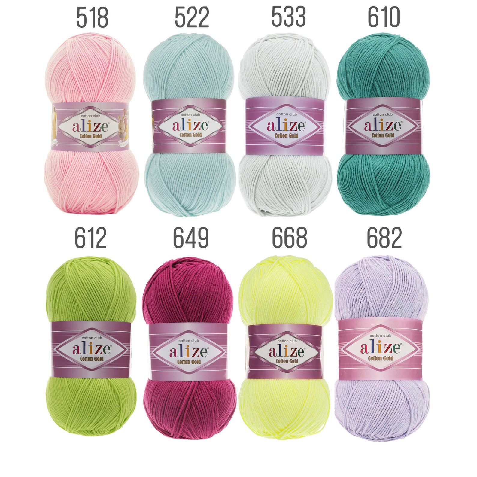 Alize Cotton Gold Yarn Mercerized Cotton Thread Amigurumi - Etsy