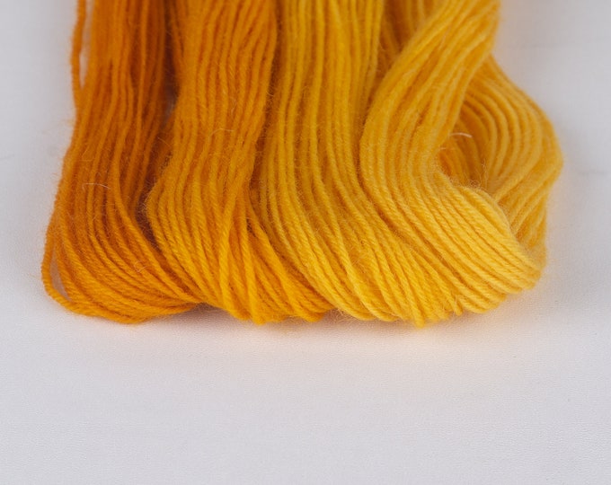 Hand Dyed Yarn, Yellow Gradient Yarn, Hand Dyed Ombre, Sock Yarn ...