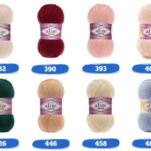 Alize Cotton Gold Yarn, Mercerized Cotton Thread, Amigurumi Yarn ...