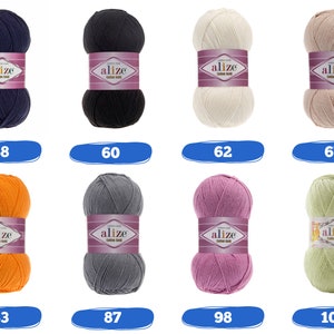 Alize Cotton Gold Yarn, Mercerized Cotton Thread, Amigurumi Yarn ...