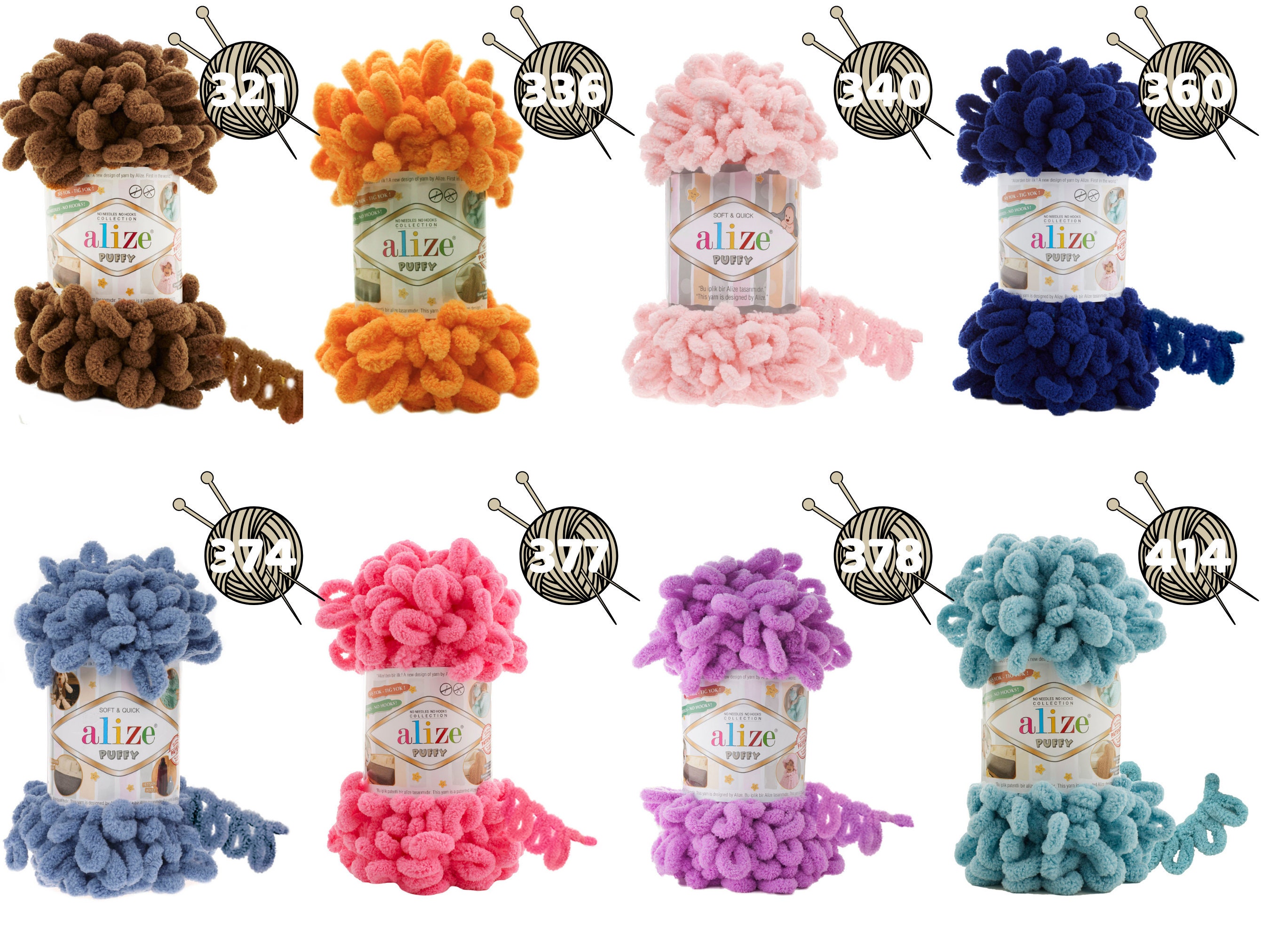 Alize Puffy Blanket Yarn Alize Yarn Puffy Yarn Soft - Etsy