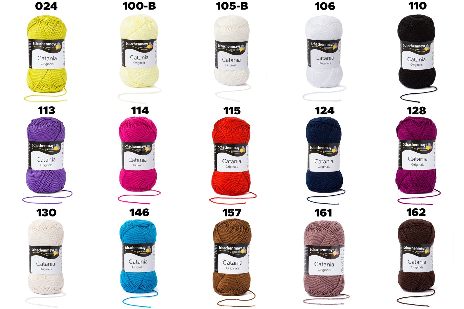 Amigurumi Yarn Schachenmayr Catania Cotton Yarn Colors 300 - Etsy
