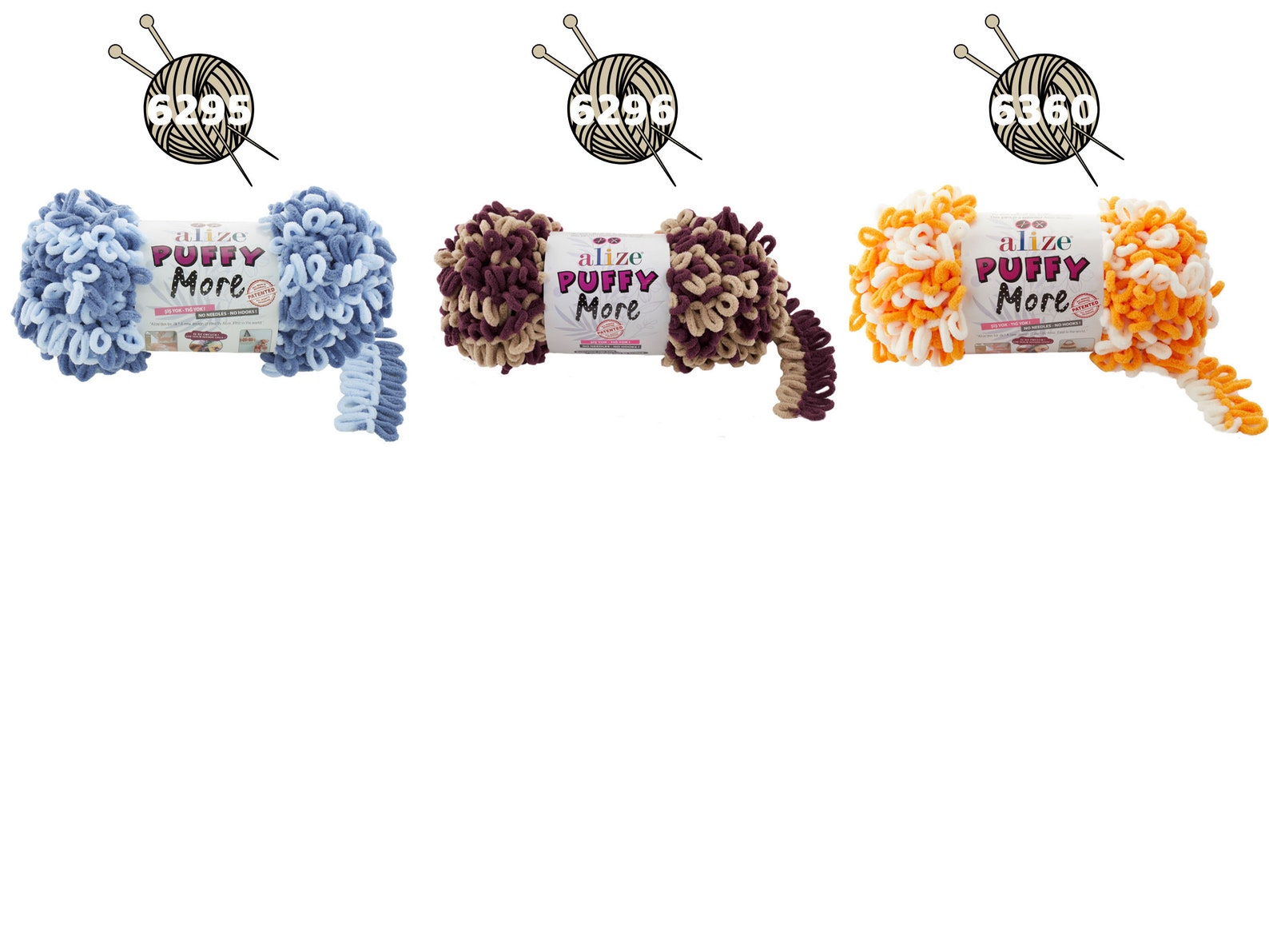 Alize Puffy More Blanket Yarn Puffy Yarn Soft Yarn Puffy More Lingerie ...