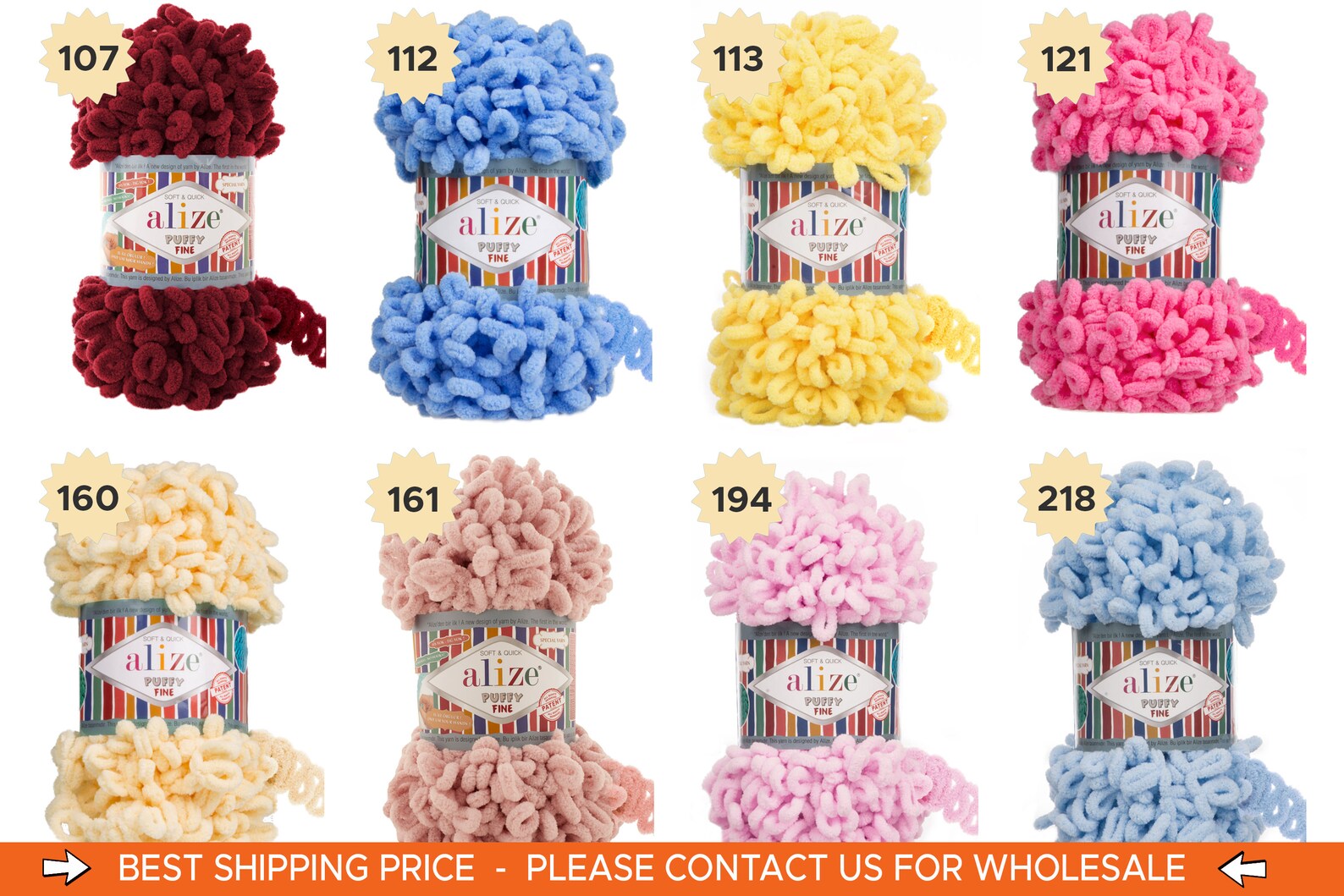 50 Skein Alize Puffy Fine Blanket Yarn Soft Yarn Baby Yarn - Etsy