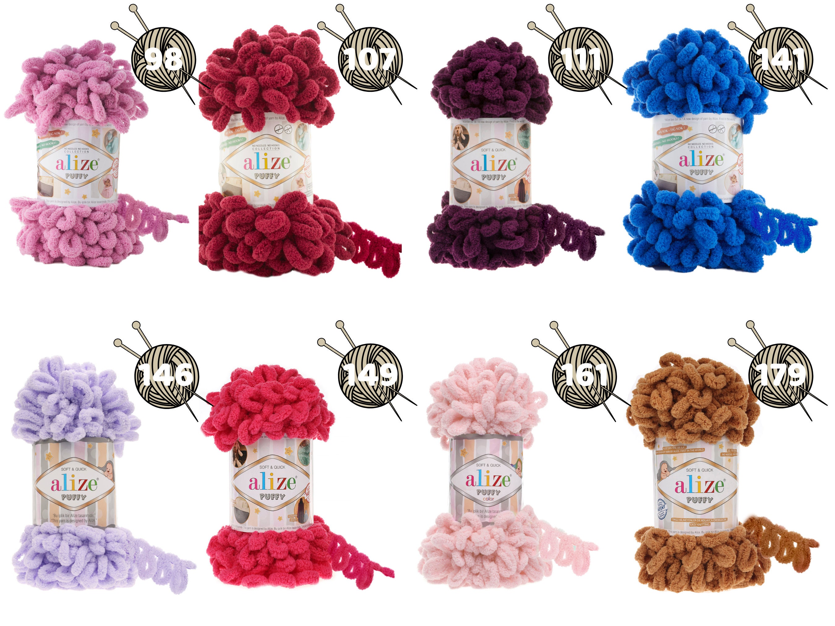 Alize Puffy Blanket Yarn Alize Yarn Puffy Yarn Soft - Etsy