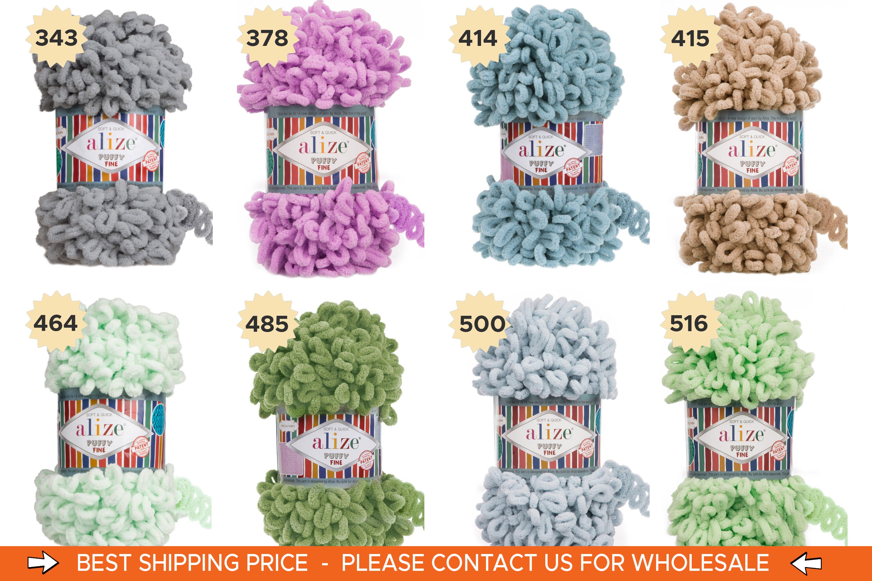 50 Skein Alize Puffy Fine Blanket Yarn Soft Yarn Baby Yarn | Etsy