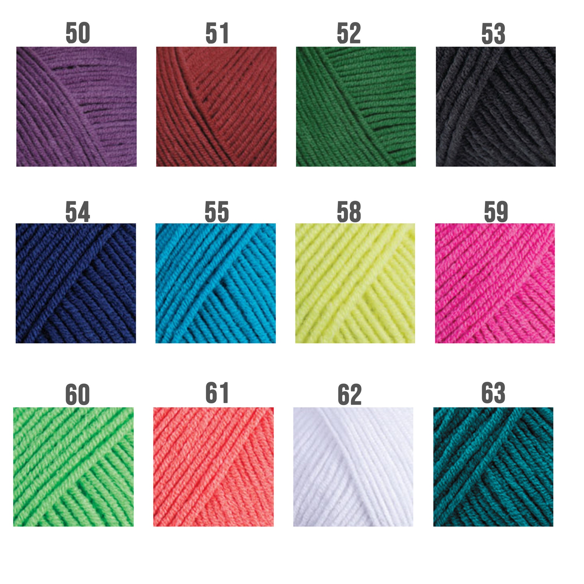 Yarnart Jeans Yarn 50gr, Acrylic Yarn, Crochet Knitting Amigurumi, Doll ...