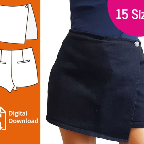 Simplicity 9336 R11091 Wrap Skirt Skorts Shorts Sewing Pattern - Etsy