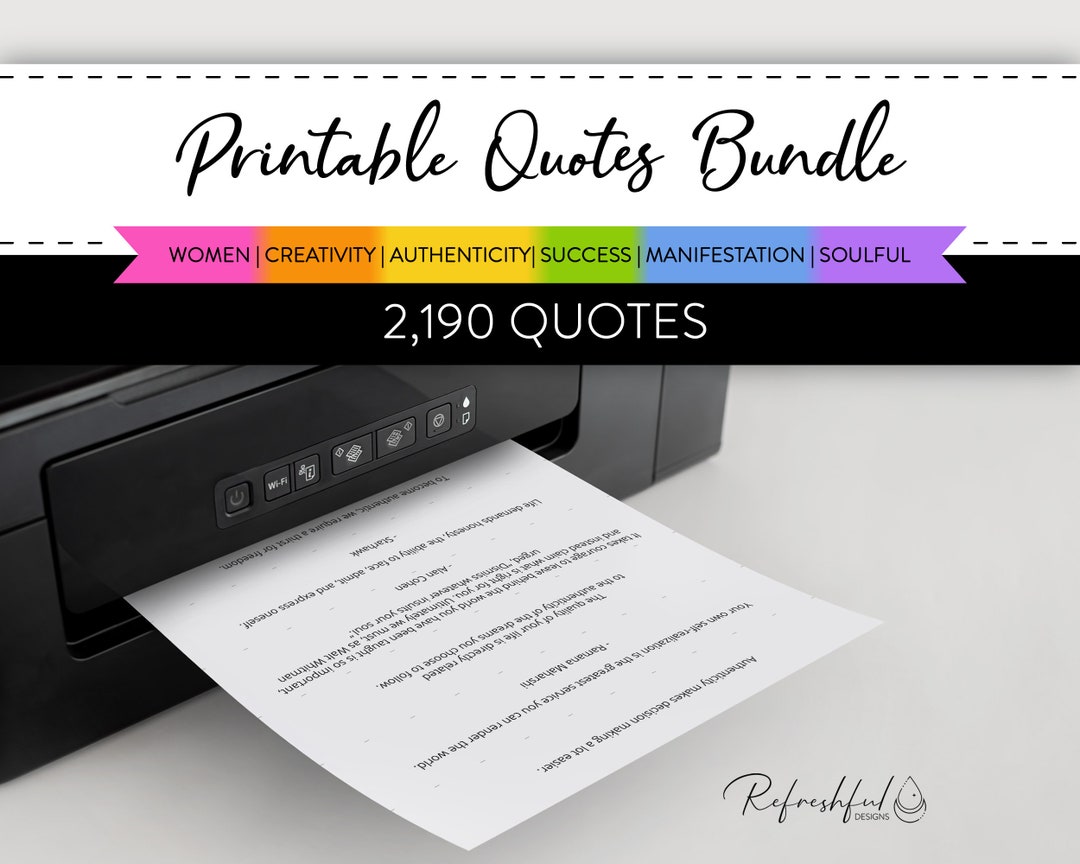 Printable Positive Quotes Bundle 2,190 Inspirational Quotes Total ...