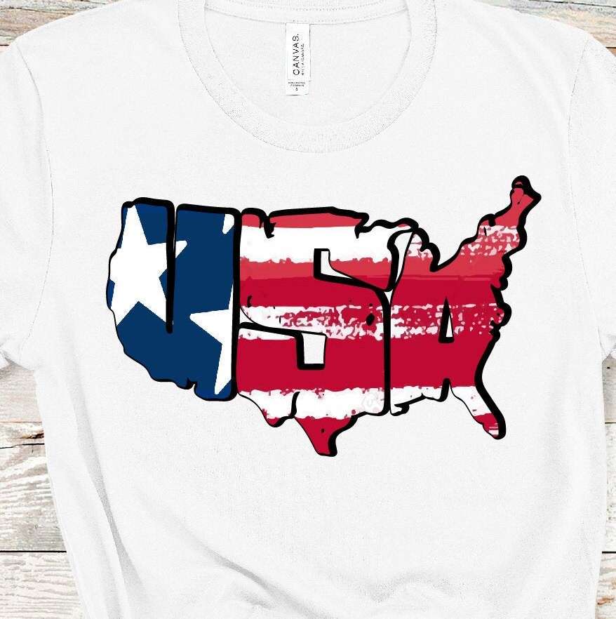 4th of July USA clipart flag patriotic png file for | Etsy