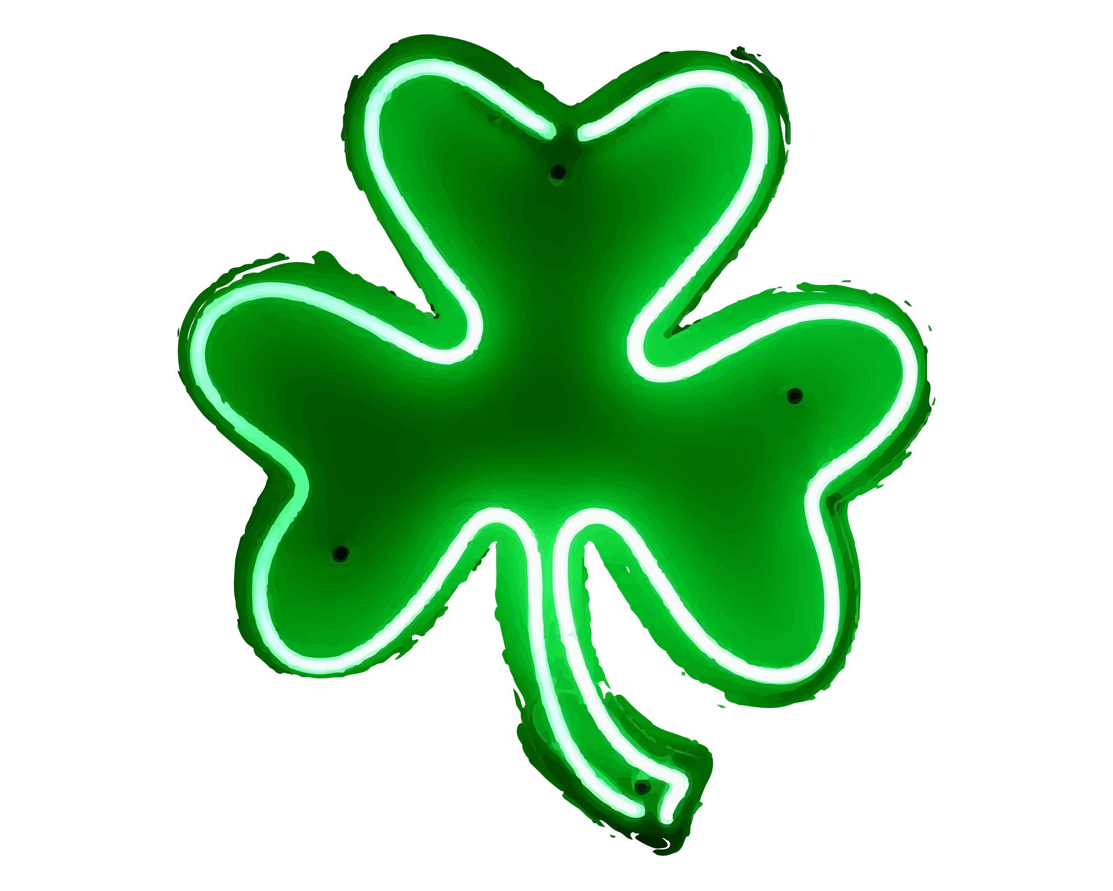 Lucky Clover Neon Led Sublimation diseño PNG JPG St - Etsy España
