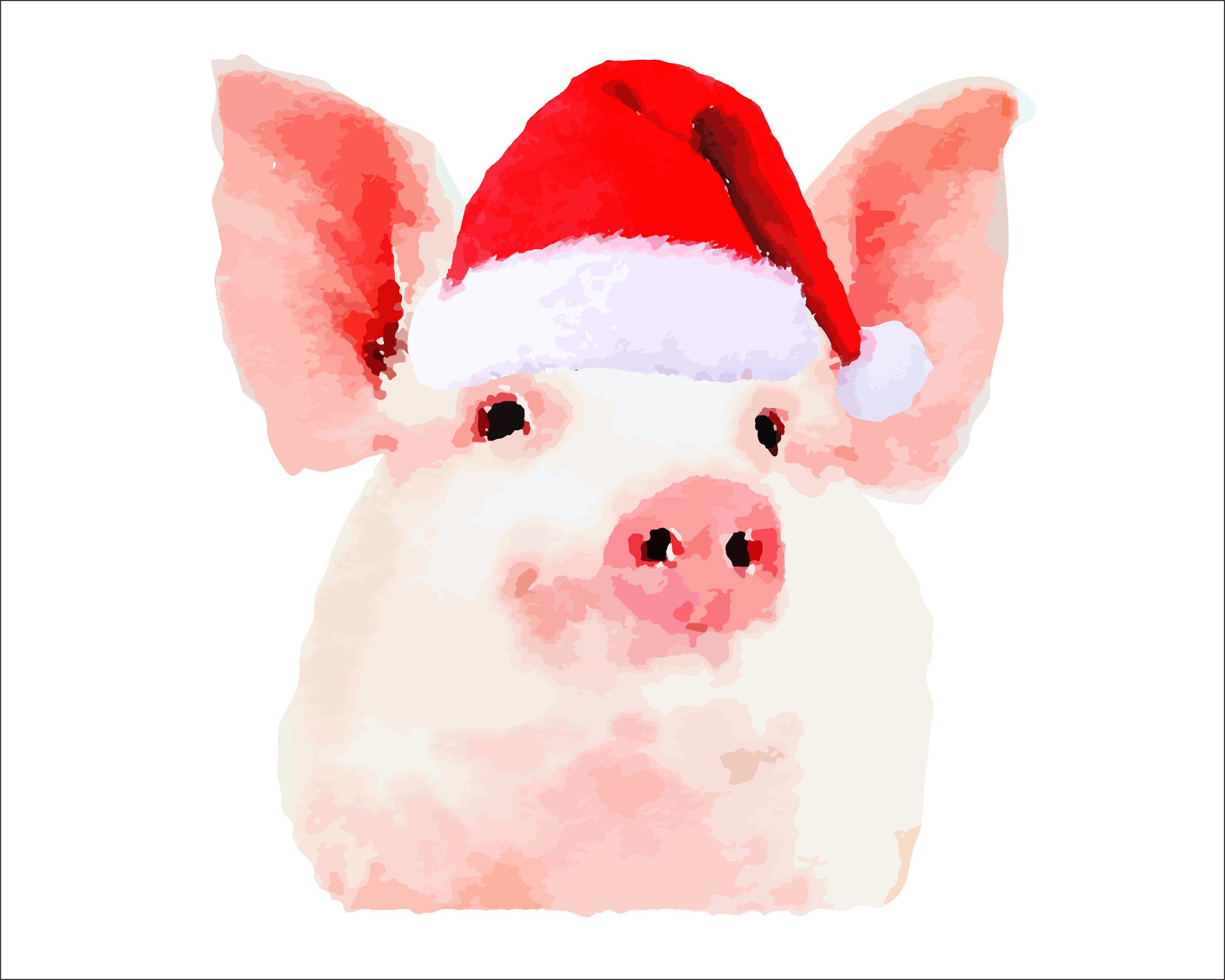 Santa pig Design Christmas png Christmas pig png Santa | Etsy