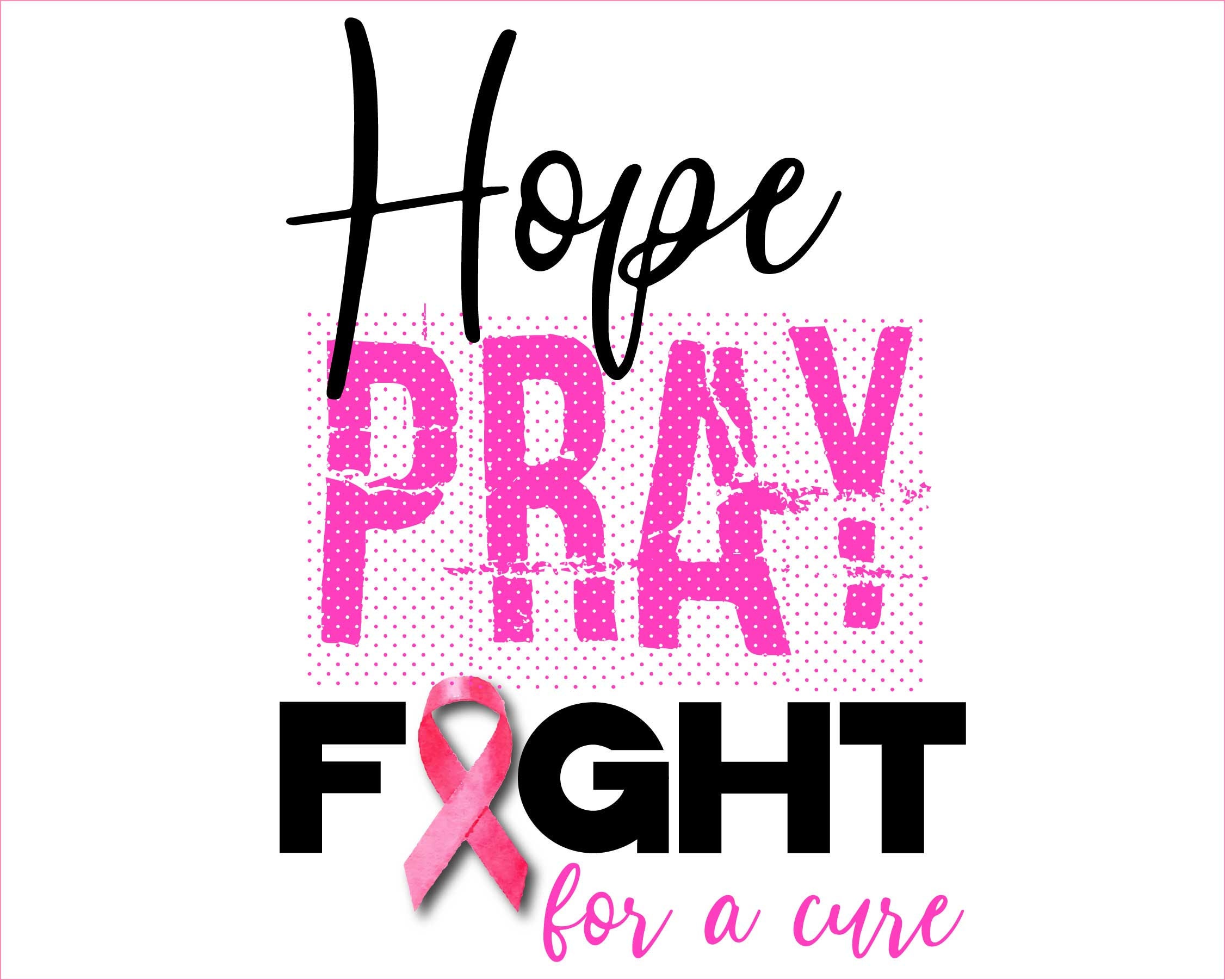 Hope Pray Fight for a Cure, Cancer,awareness Shirt, Faith Hope Love ...