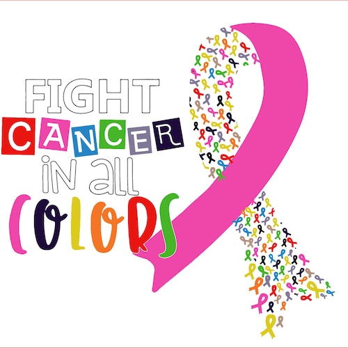 Fight Cancer in All Colors Clipart Instant Download - Etsy