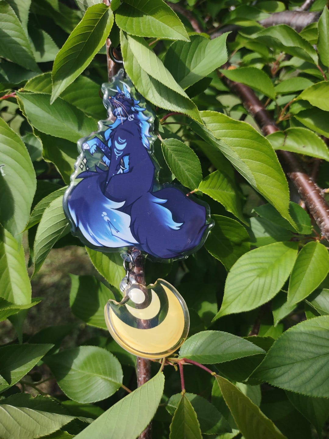 Sun and Moon Cats, Dangle Keychain - Etsy