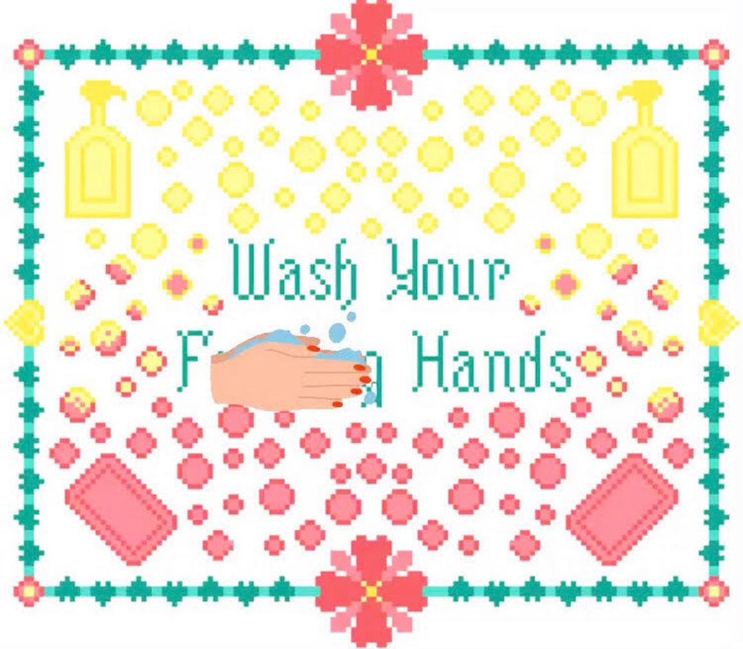 Wash Your Hands Cross Stitch Pattern - Etsy