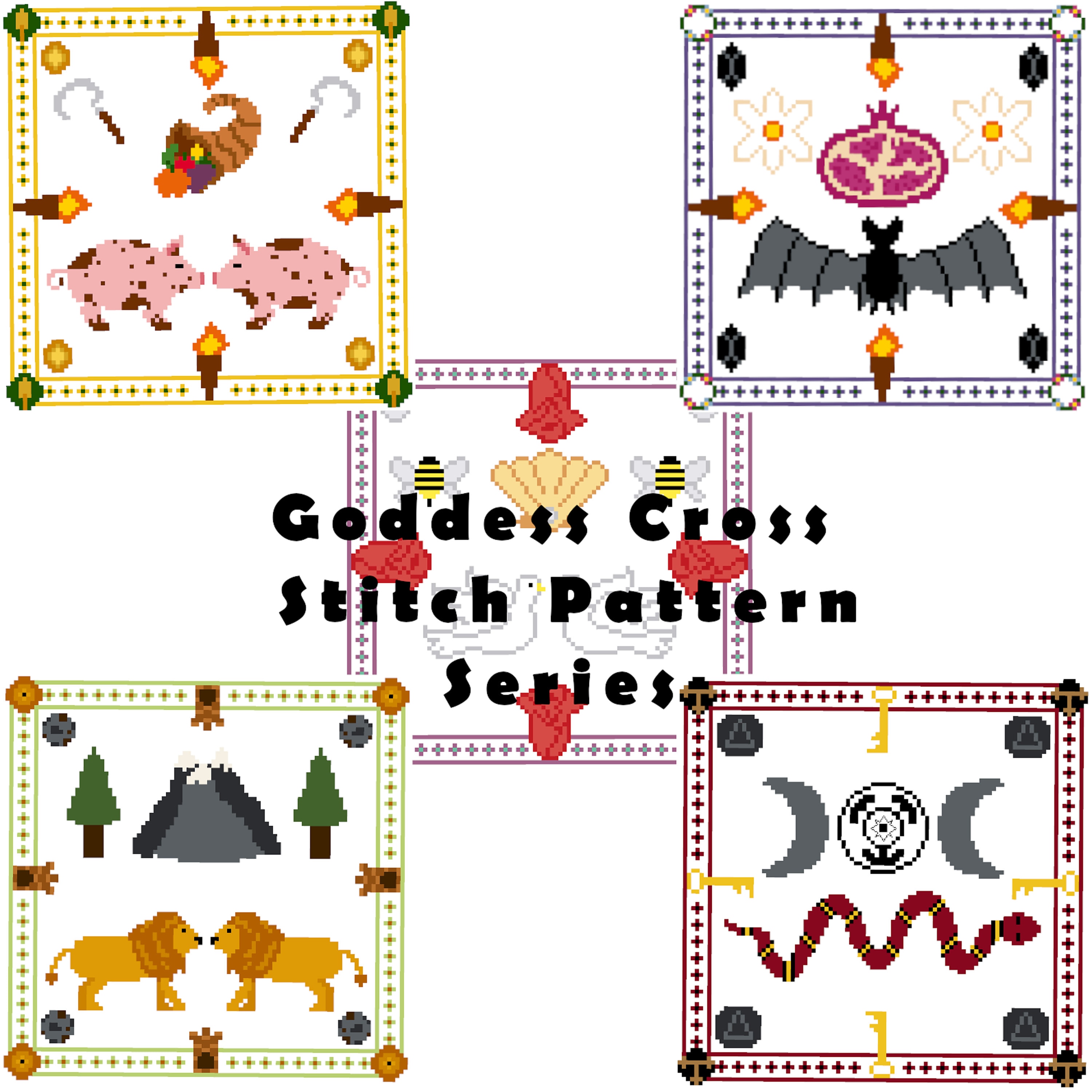 Goddess Cross Stitch Pattern Series - Greek Goddess Pagan Diety Altar ...