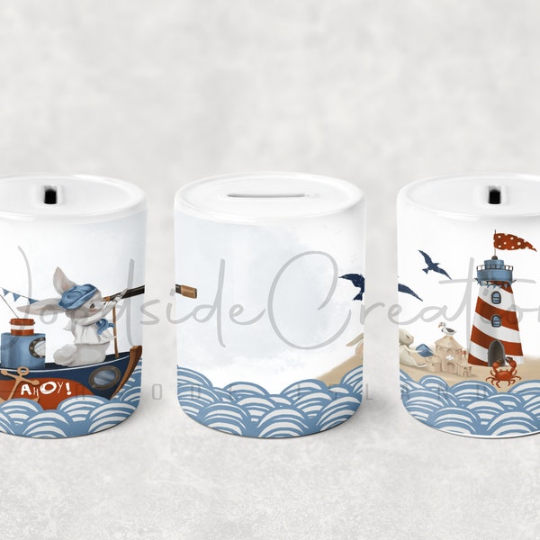 Nautical Piggy Bank - Etsy