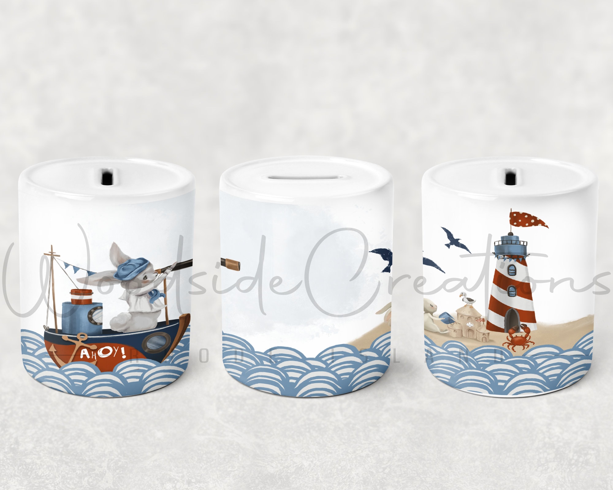 Nautical, Boat & Lighthouse Coin Bank - Etsy