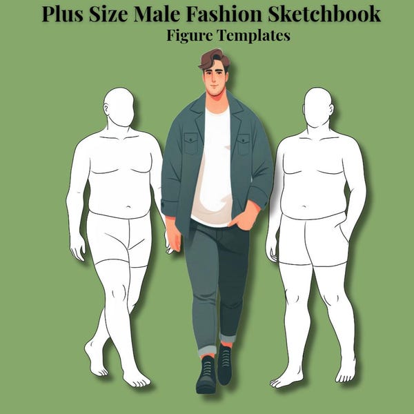 Male Croqui Template - Etsy