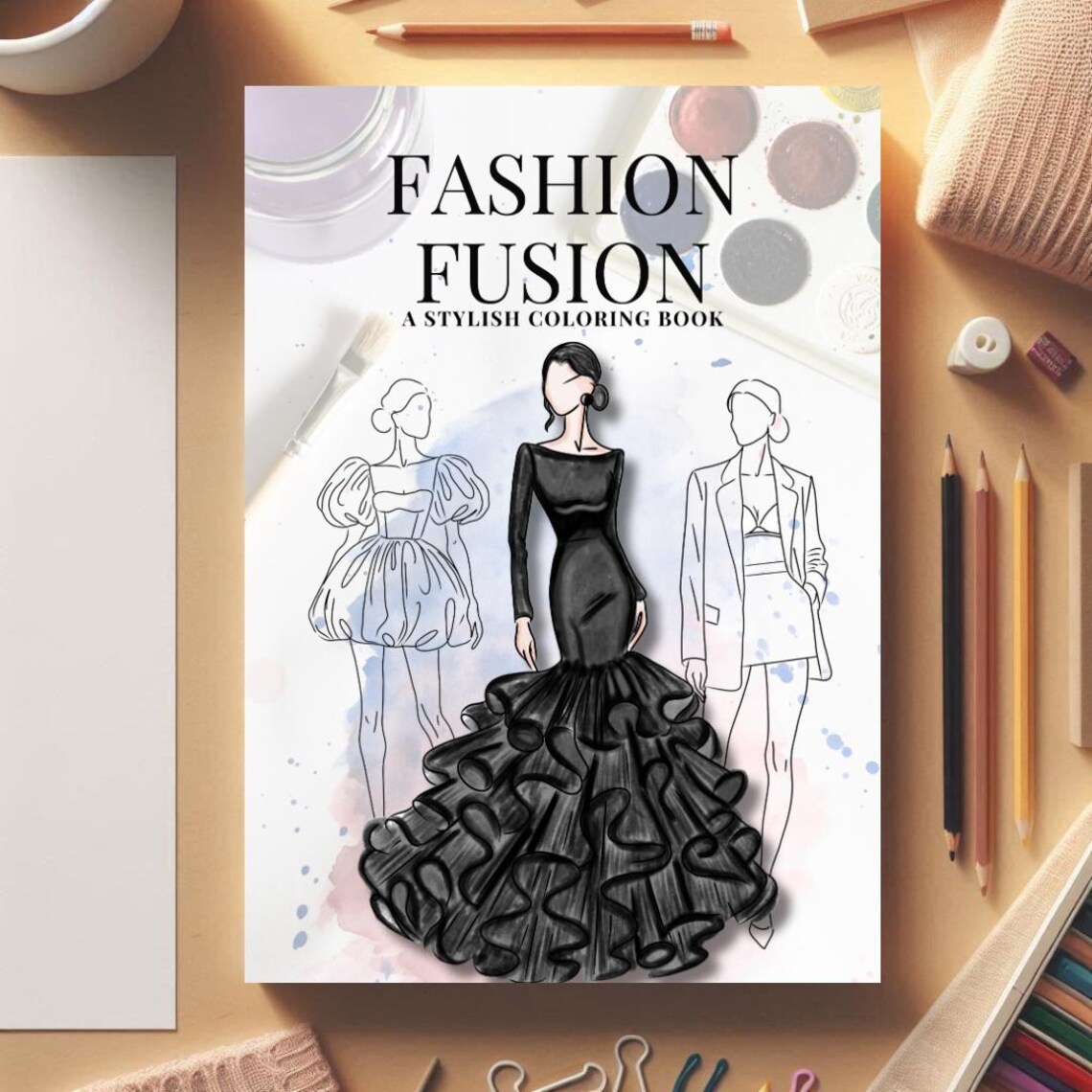 Fashion Illustration Coloring Book for Adults, Teen and Kids – Creative ...