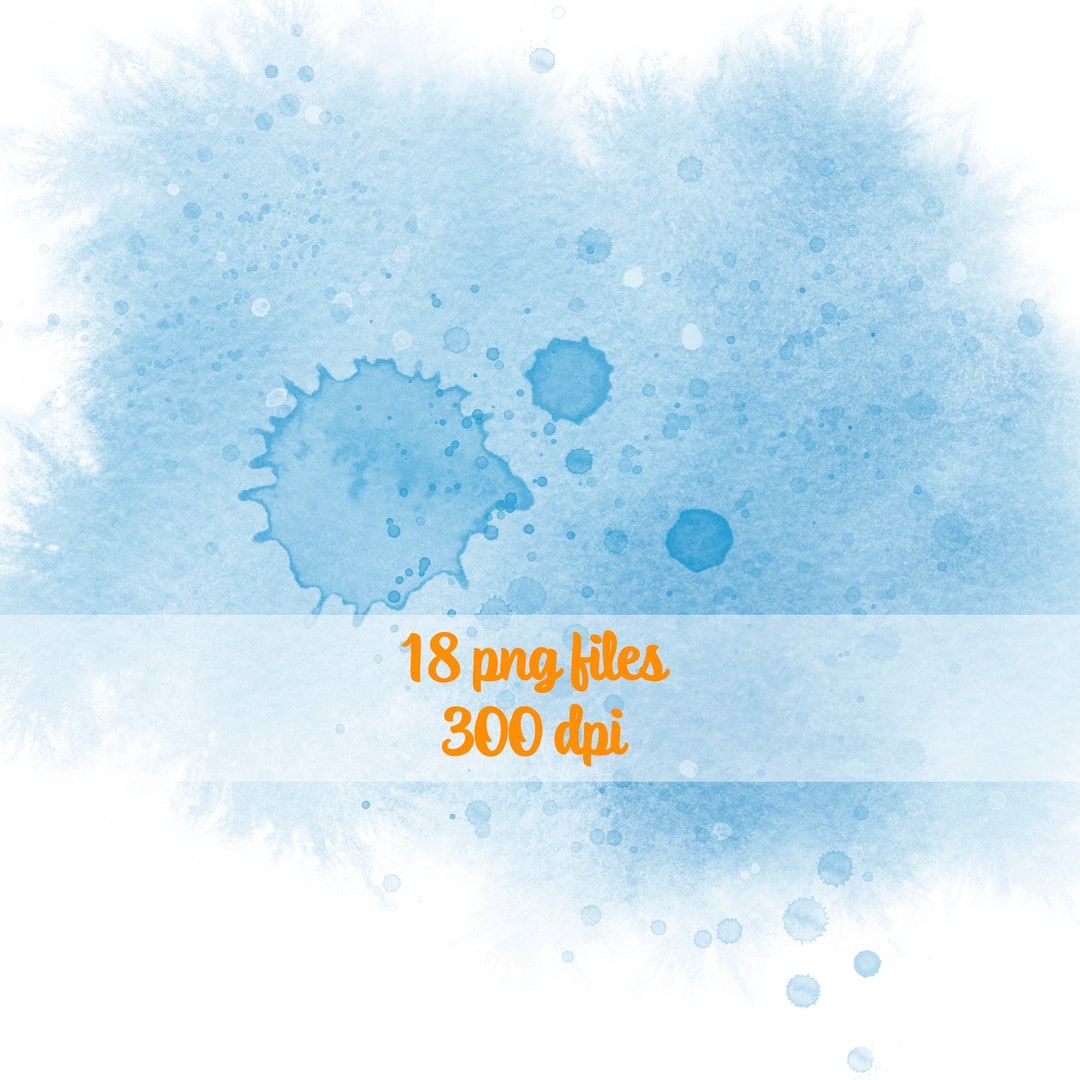 Blue Blobs Watercolor Blur Blue Splotch Blobs Clipart Watercolor Splash ...