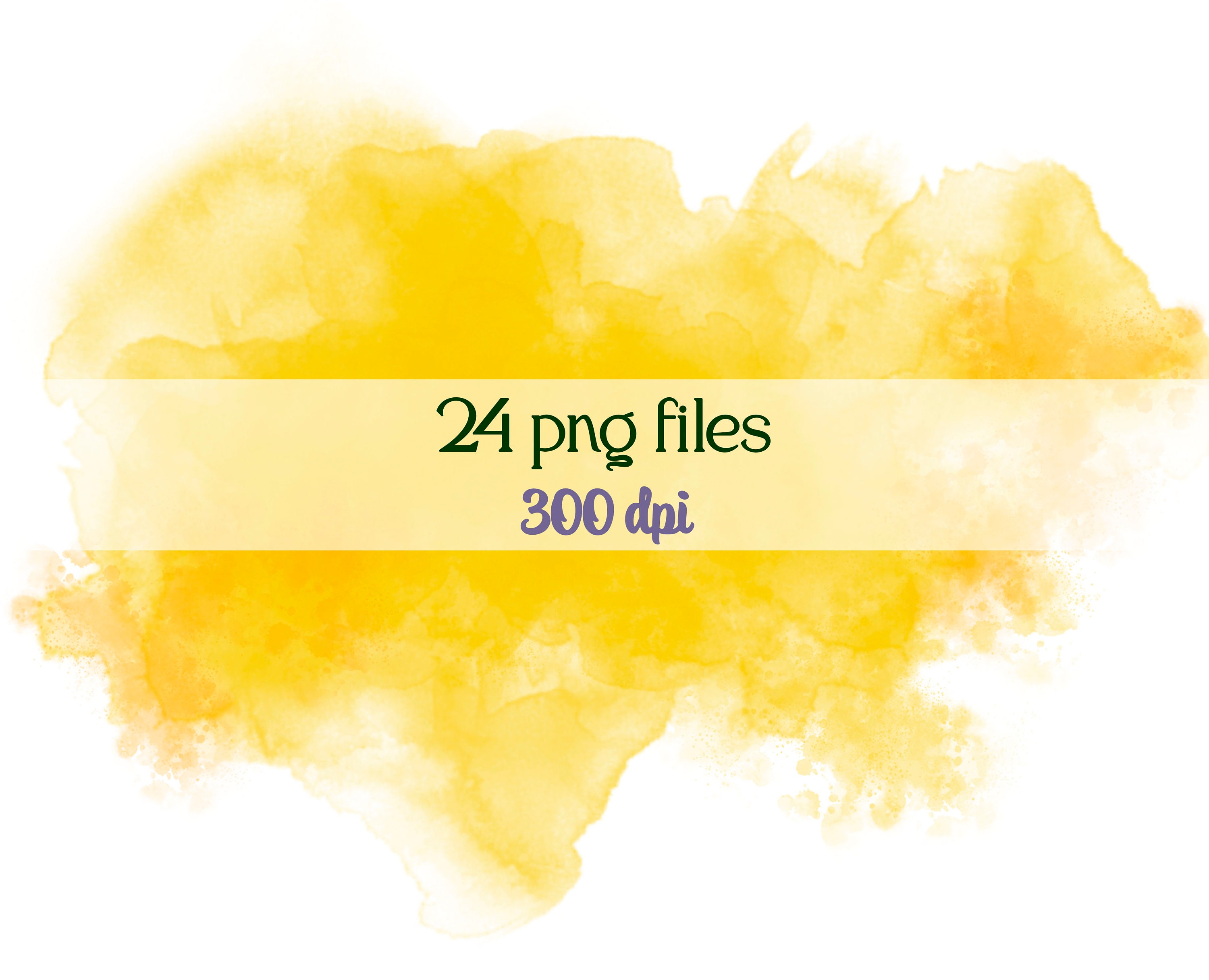 Yellow Splash Watercolor Blobs Clipart Yellow Splotch Splash Clipart ...