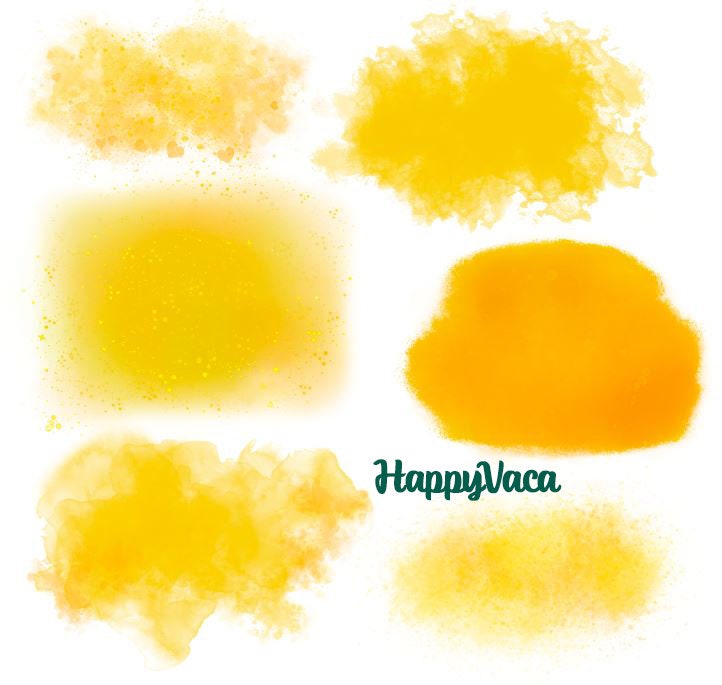 Yellow Splash Watercolor Blobs Clipart Yellow Splotch Splash Clipart ...