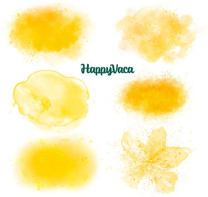 Yellow Splash Watercolor Blobs Clipart Yellow Splotch Splash Clipart ...