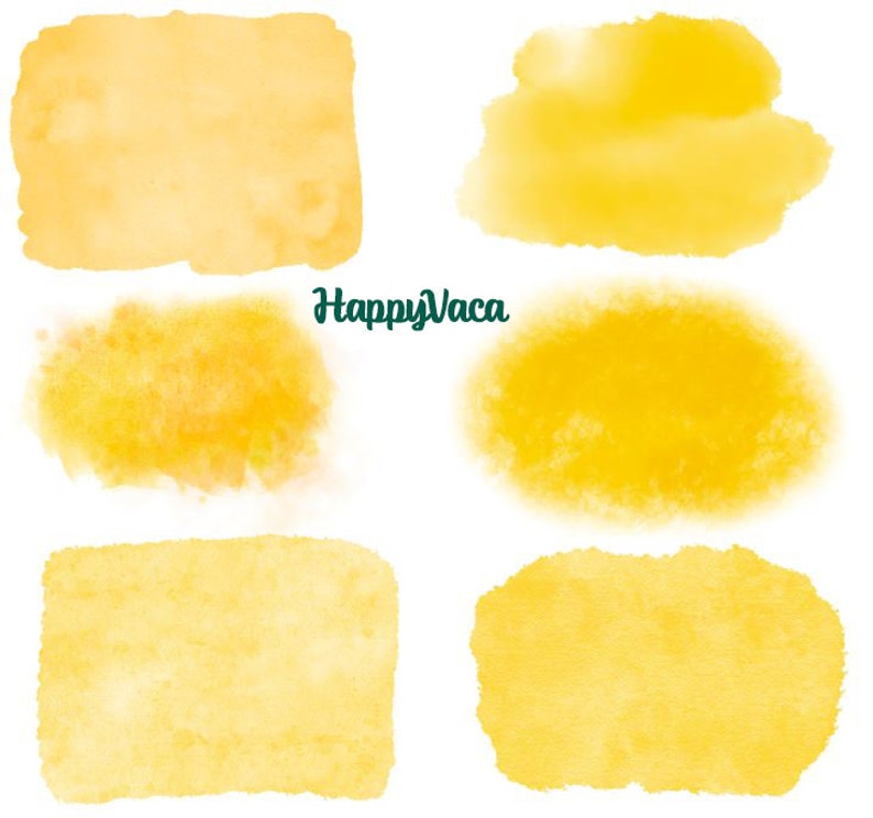Yellow Splash Watercolor Blobs Clipart Yellow Splotch Splash Clipart ...