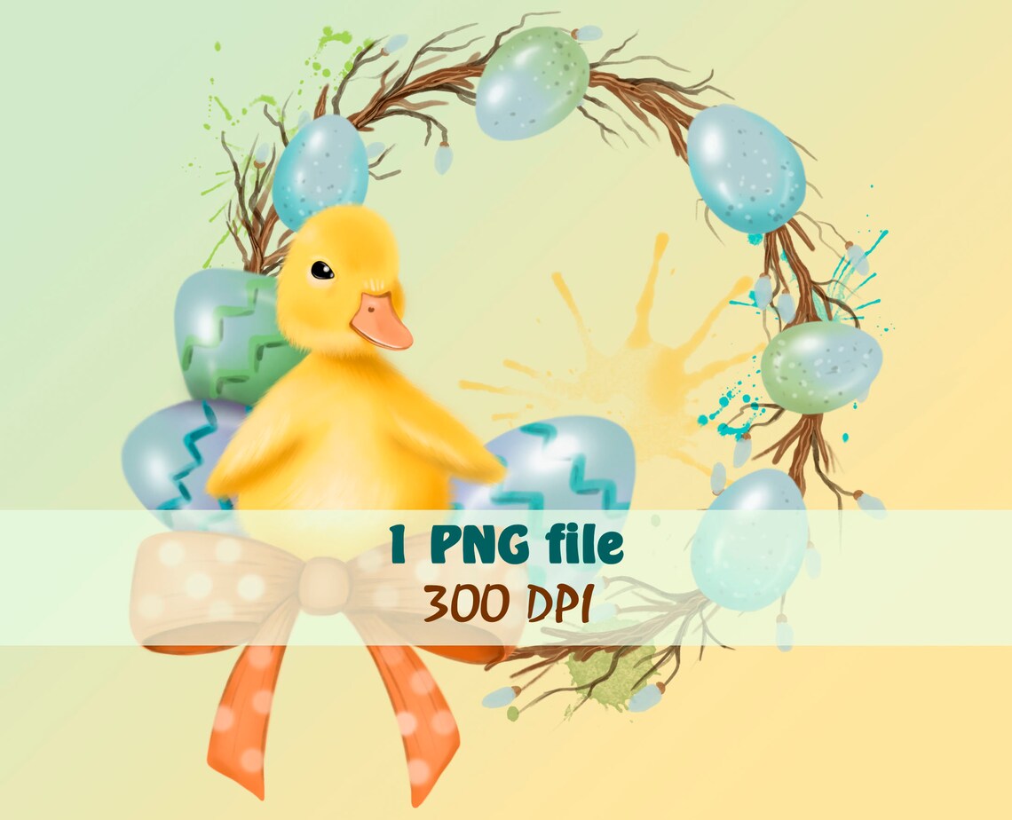 Frame Png Wreath Png Duck Frame Cute Clipart Eggs Wreaths Branches ...