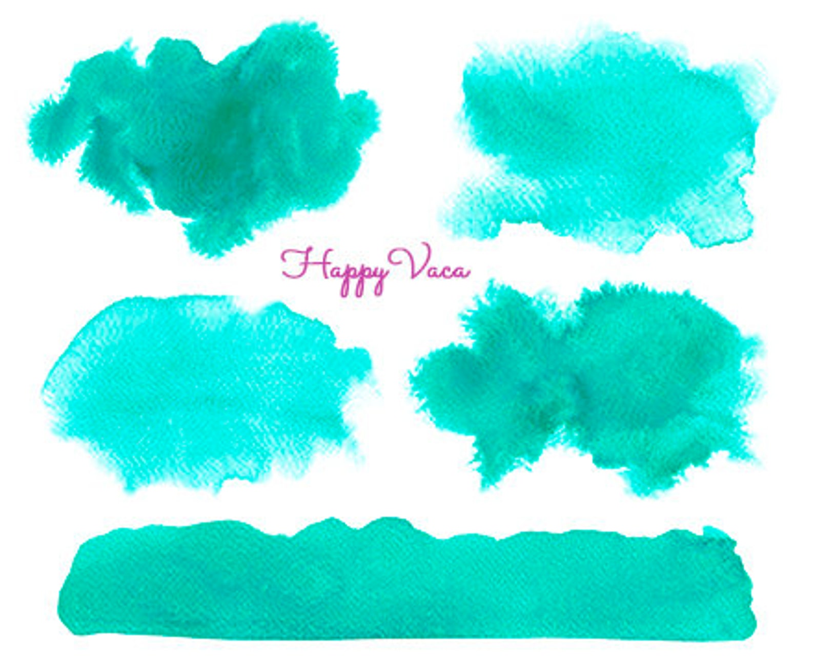 Watercolor Stains Green Blobs Paint Splotch Blobs Clipart Watercolor ...