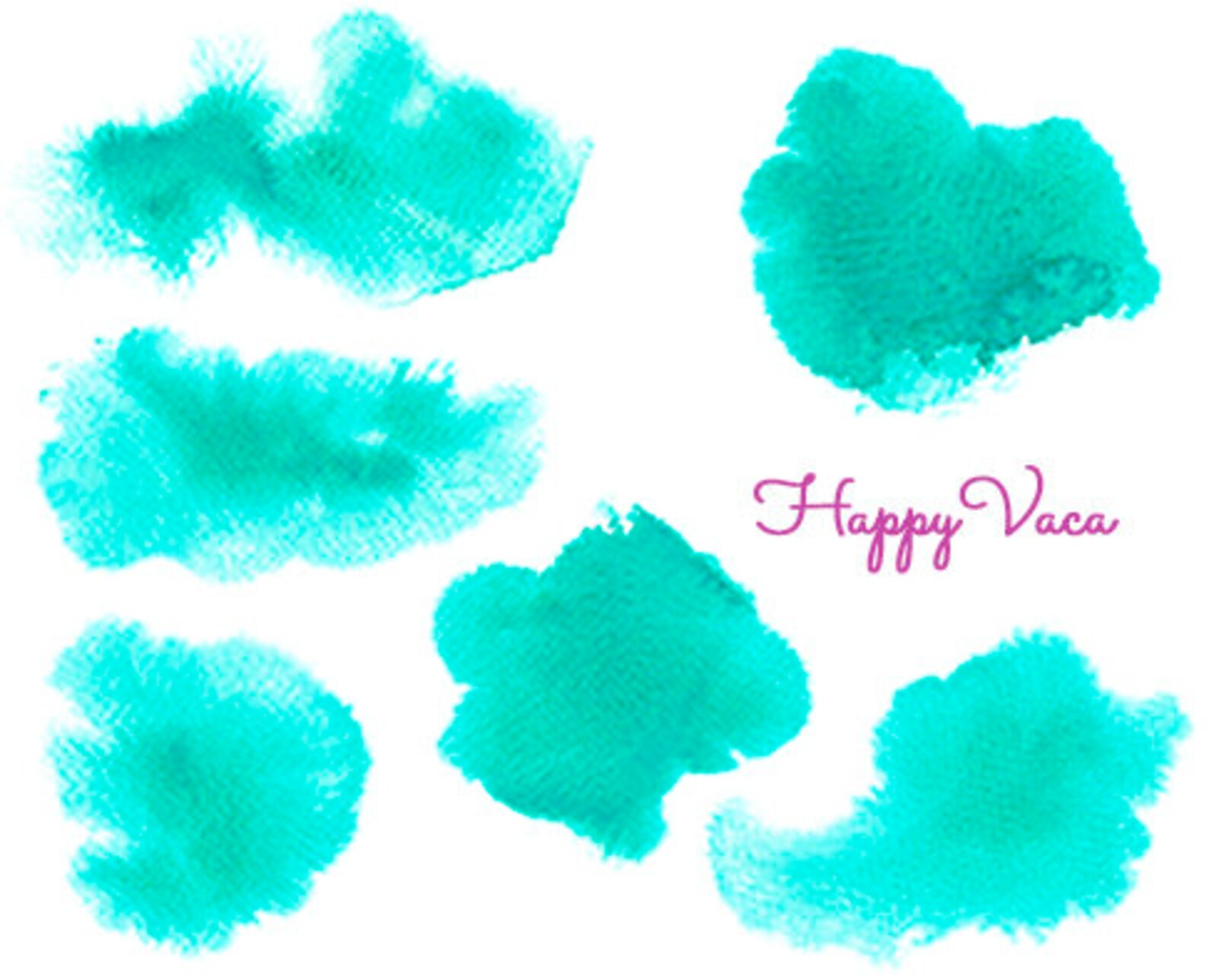 Watercolor Stains Green Blobs Paint Splotch Blobs Clipart Watercolor ...