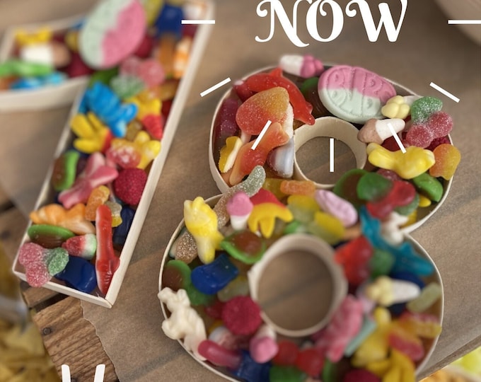 Fillable Number| 0-9| Sweets| Chocolate| Crafting|milestone Birthday ...