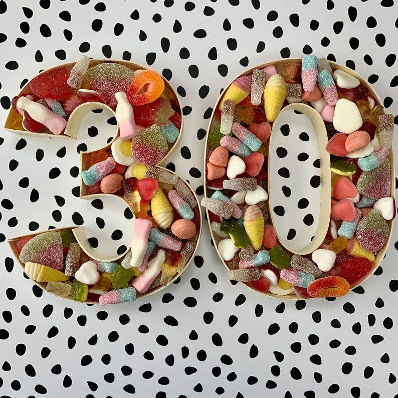 2 X SWEET FILLED NUMBERS 50th 40th 18th 21st Wedding | Etsy UK